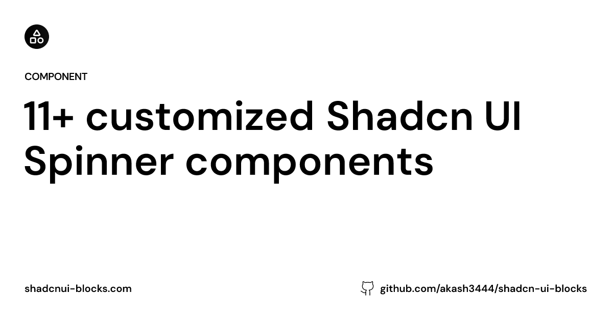 11+ customized Shadcn UI Spinner components