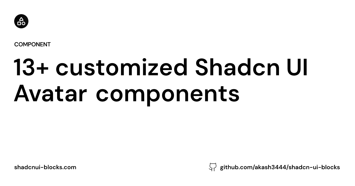 13+ customized Shadcn UI Avatar components