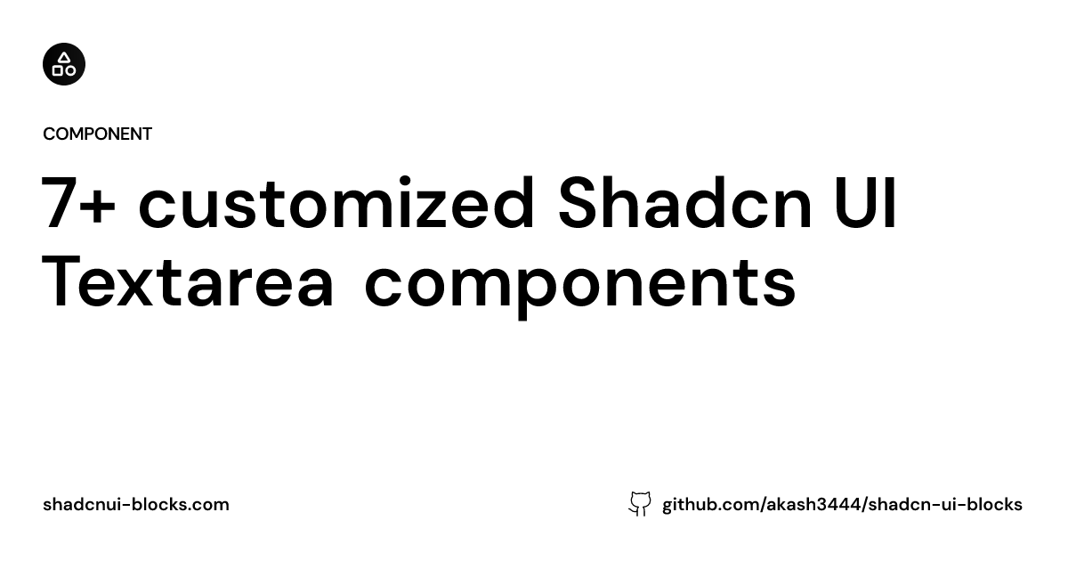 7+ customized Shadcn UI Textarea components